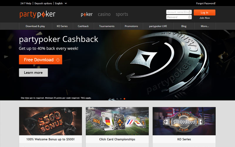 Party Poker Online Poker Room Review | Big Ace Poker